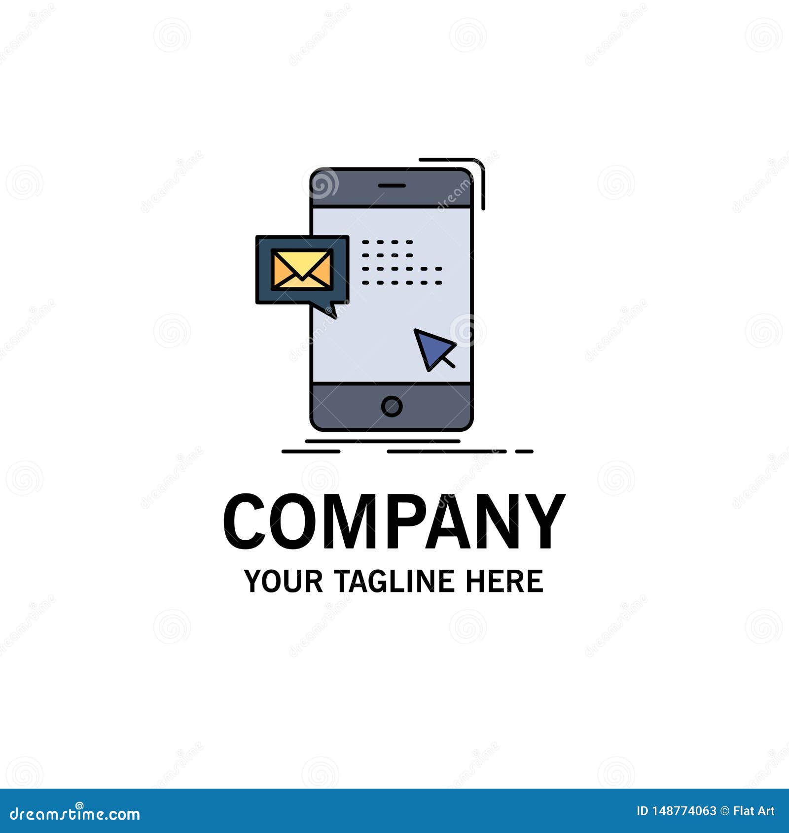 Bulk, Dialog, Instant, Mail, Message Flat Color Icon Vector Stock ...