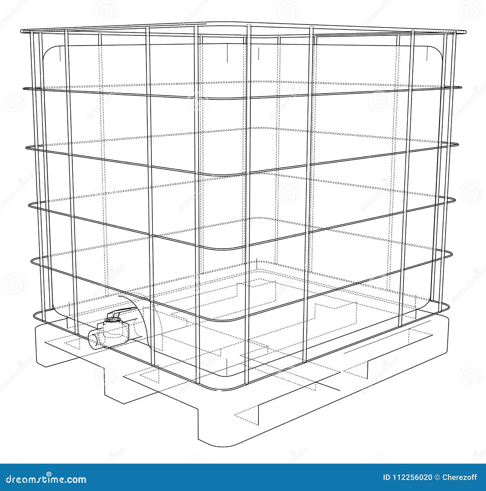Bulk Fluid Shipping Containers Stock Vector - Illustration of packaging ...