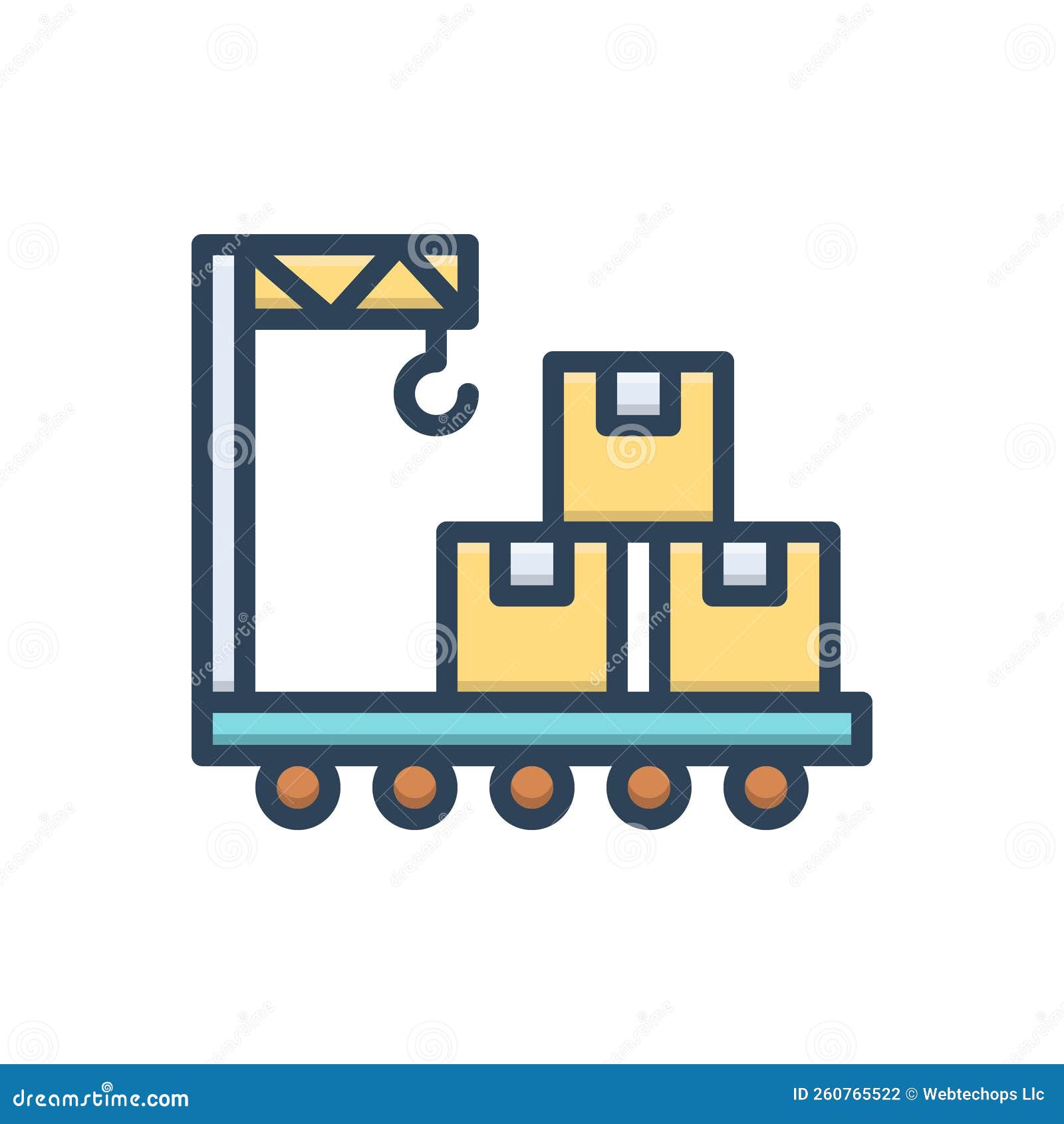 Color Illustration Icon for Bulk, Shipment and Cargo Stock Illustration ...