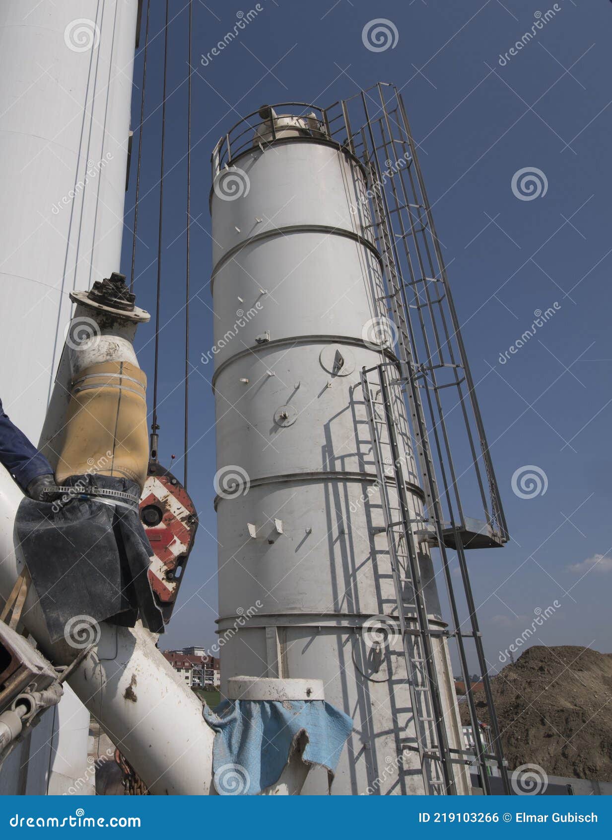 A Bulk Material Silo for Storing Sand Stock Photo - Image of storage ...