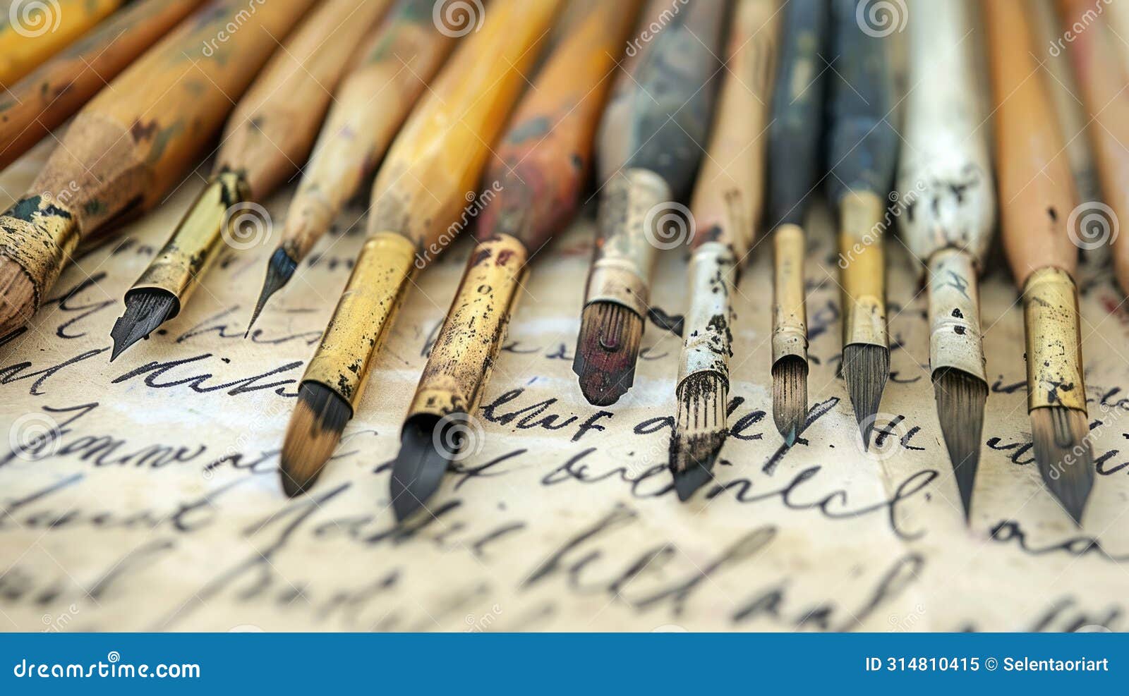 Bulk Pack Calligraphy Sets for Classroom Supplies Stock Illustration ...