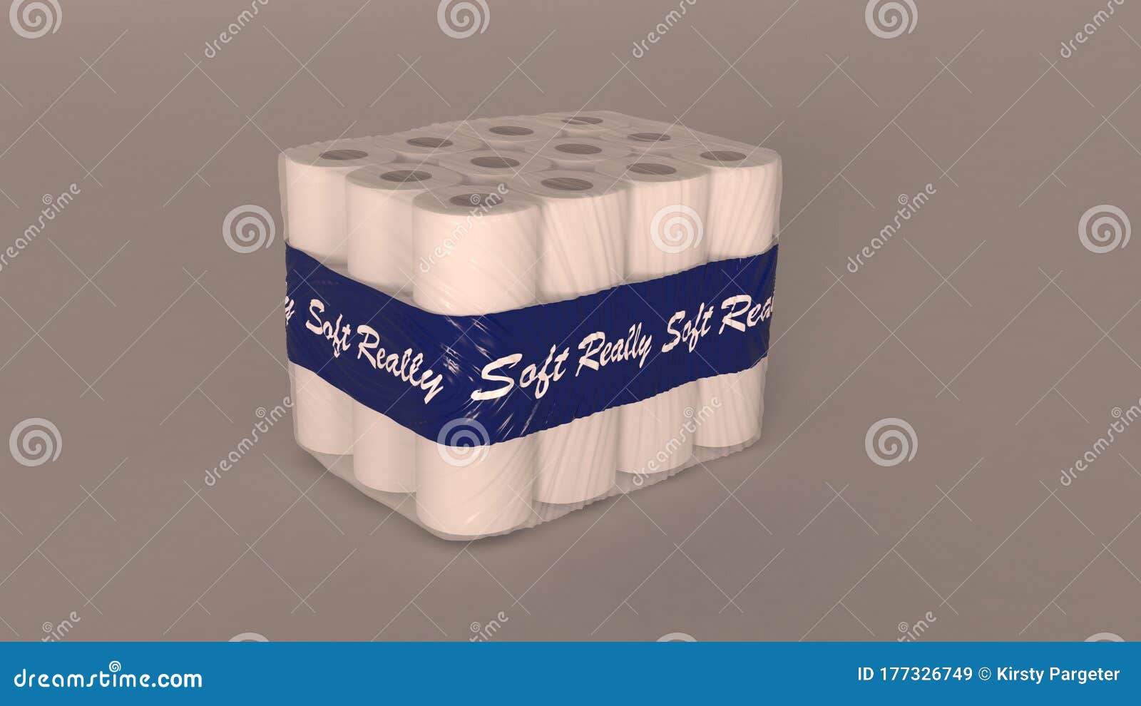Bulk Packet Of Shrink Wrapped Toilet Rolls Stock Image | CartoonDealer ...