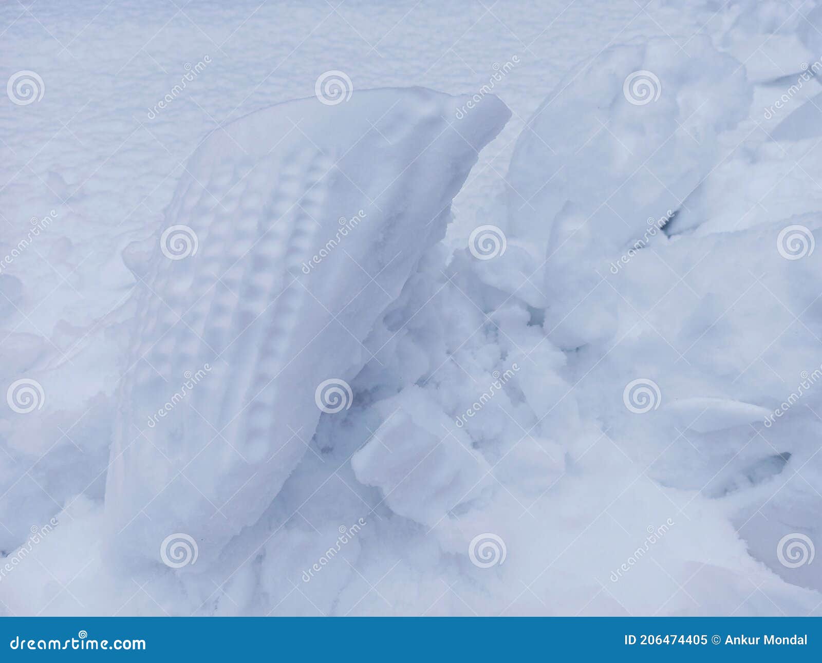 Bulk Pieces of Snow and Design on it Stock Image - Image of texture ...