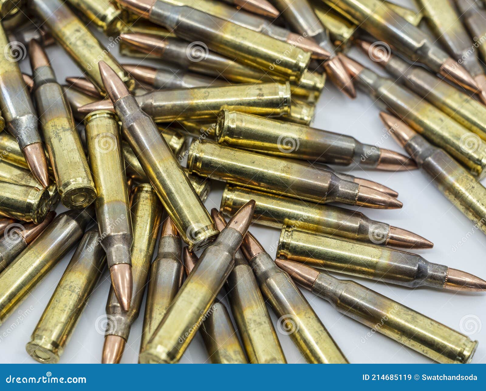 Bulk 556 Reloaded Ammunition for Rifles Stock Image - Image of lighting ...