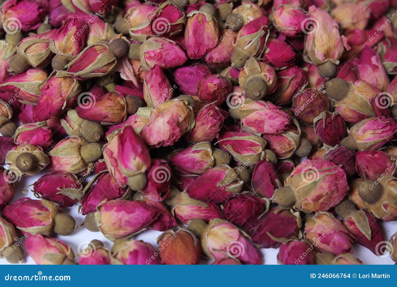 Bulk Rosebud Tea Close Up in Market Stock Photo - Image of bright ...