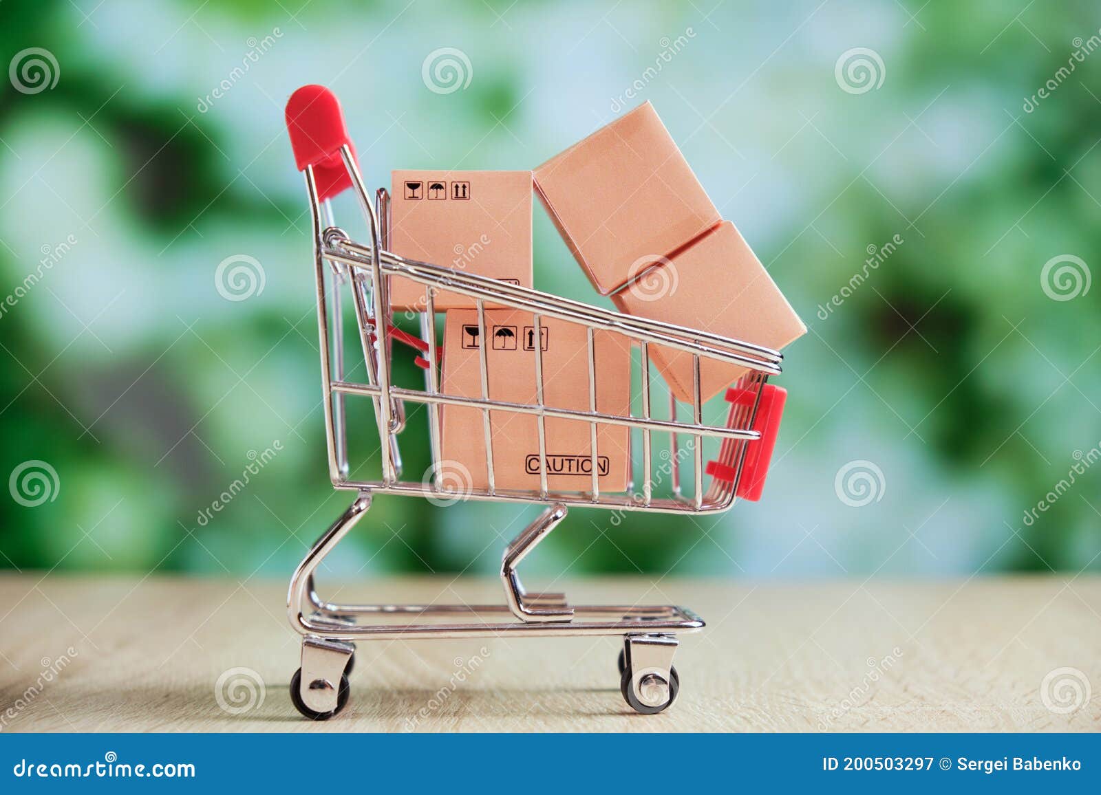Bulk Shipping and Delivery Concept with Cart from Store Stock Image ...
