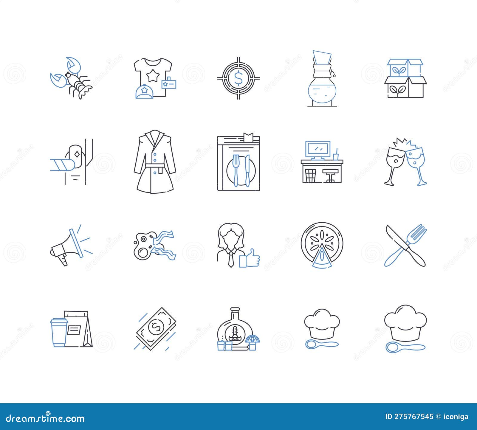 Bulk Store Line Icons Collection. Bulk, Warehouse, Value, Economical ...