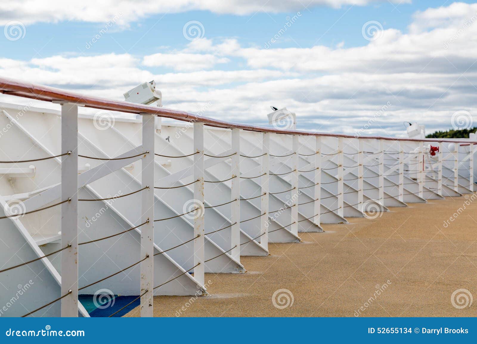Bulkhead and Railing Around Bow of Ship Stock Photo - Image of ...