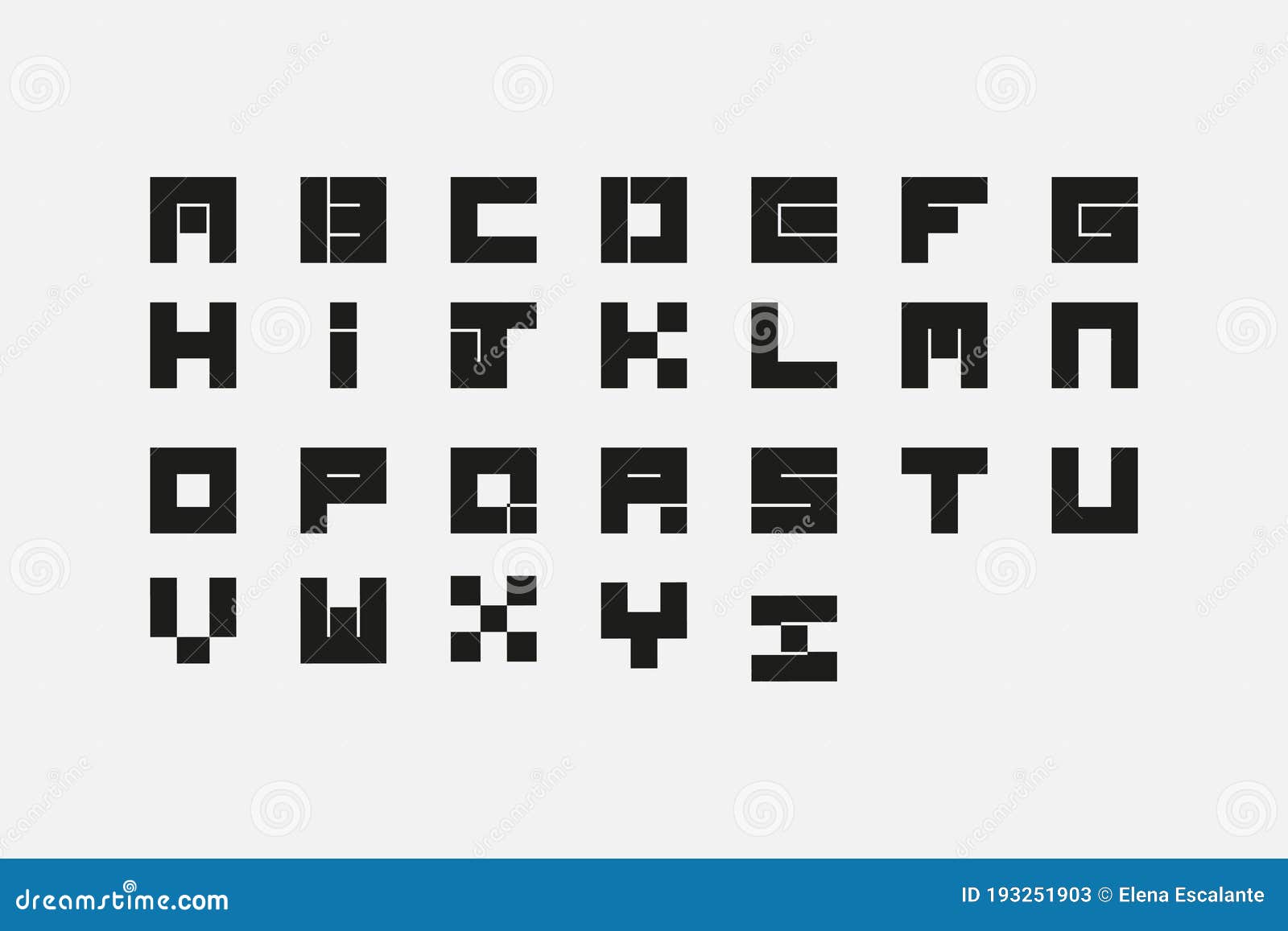 Bulky Style Alphabeth Vector Collection Stock Vector - Illustration of ...