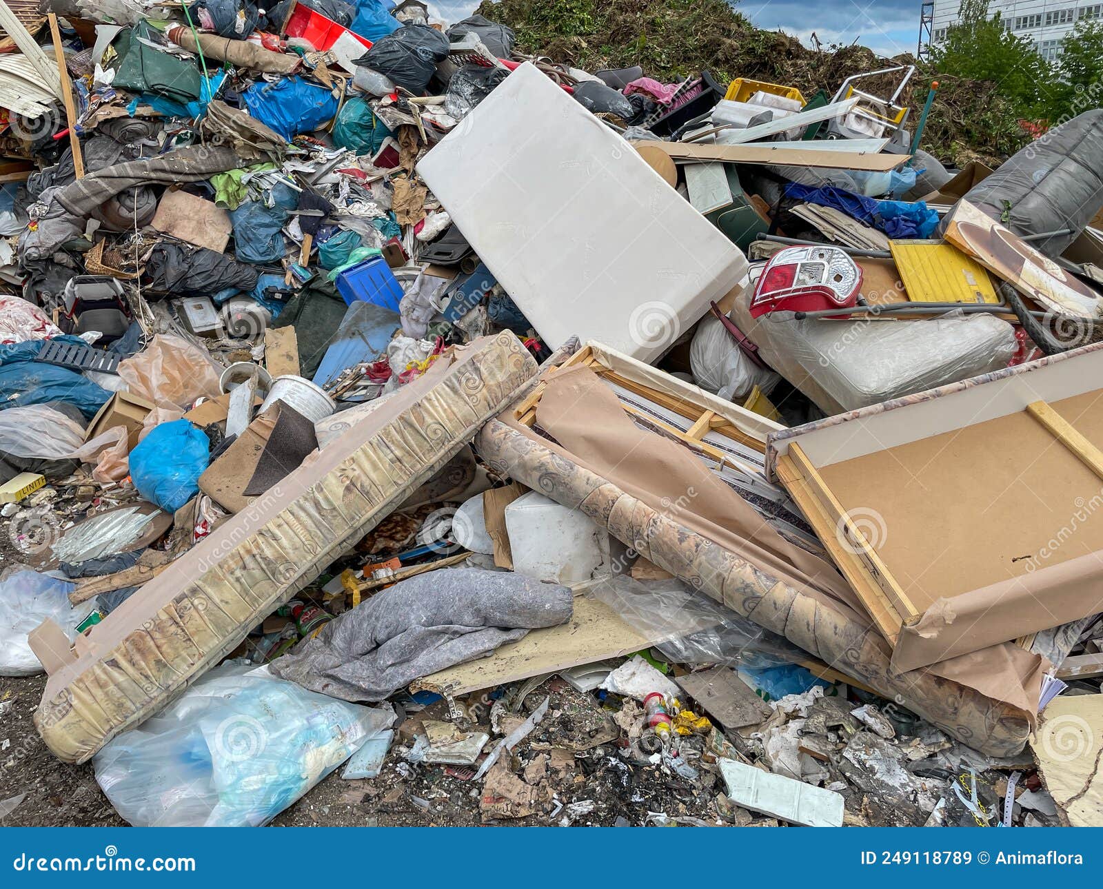 Bulky Waste Collection in a Recycling Center Stock Image - Image of ...