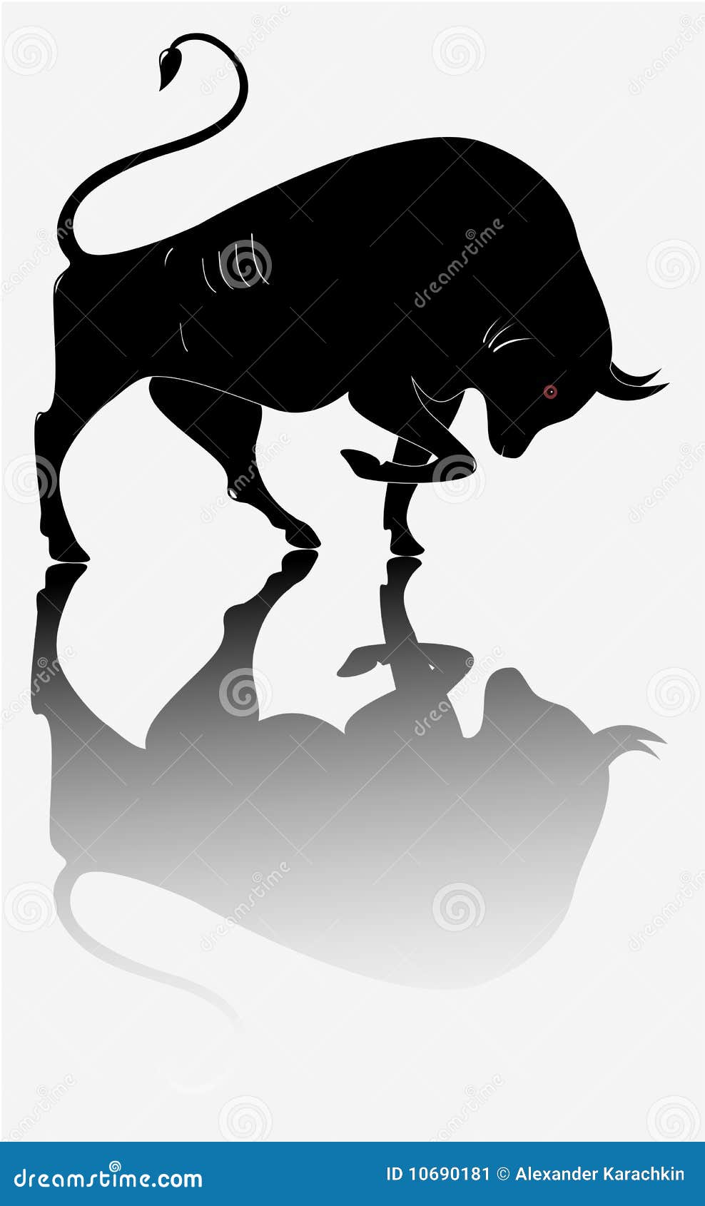 Enraged Bull Leaps. Enraged Bull Outline Vector Silhouette Illustration ...