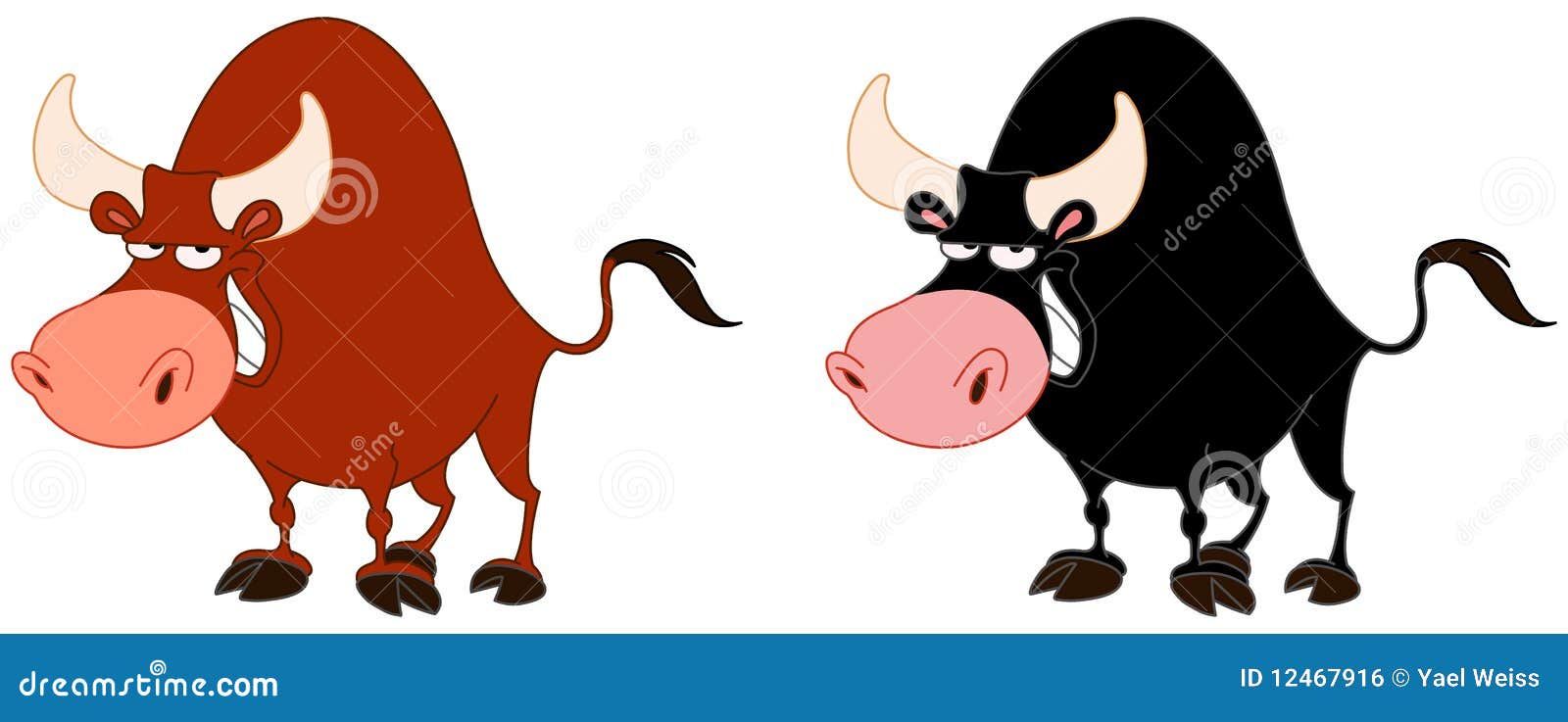 Bull stock vector. Illustration of humor, smile, animal - 12467916