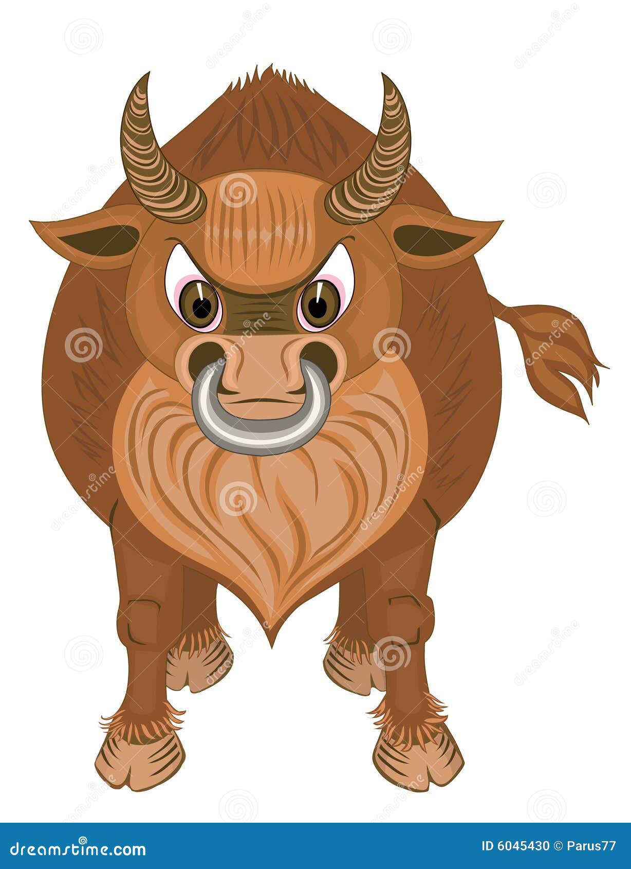 Bull stock vector. Illustration of bull, beef, livestock - 6045430