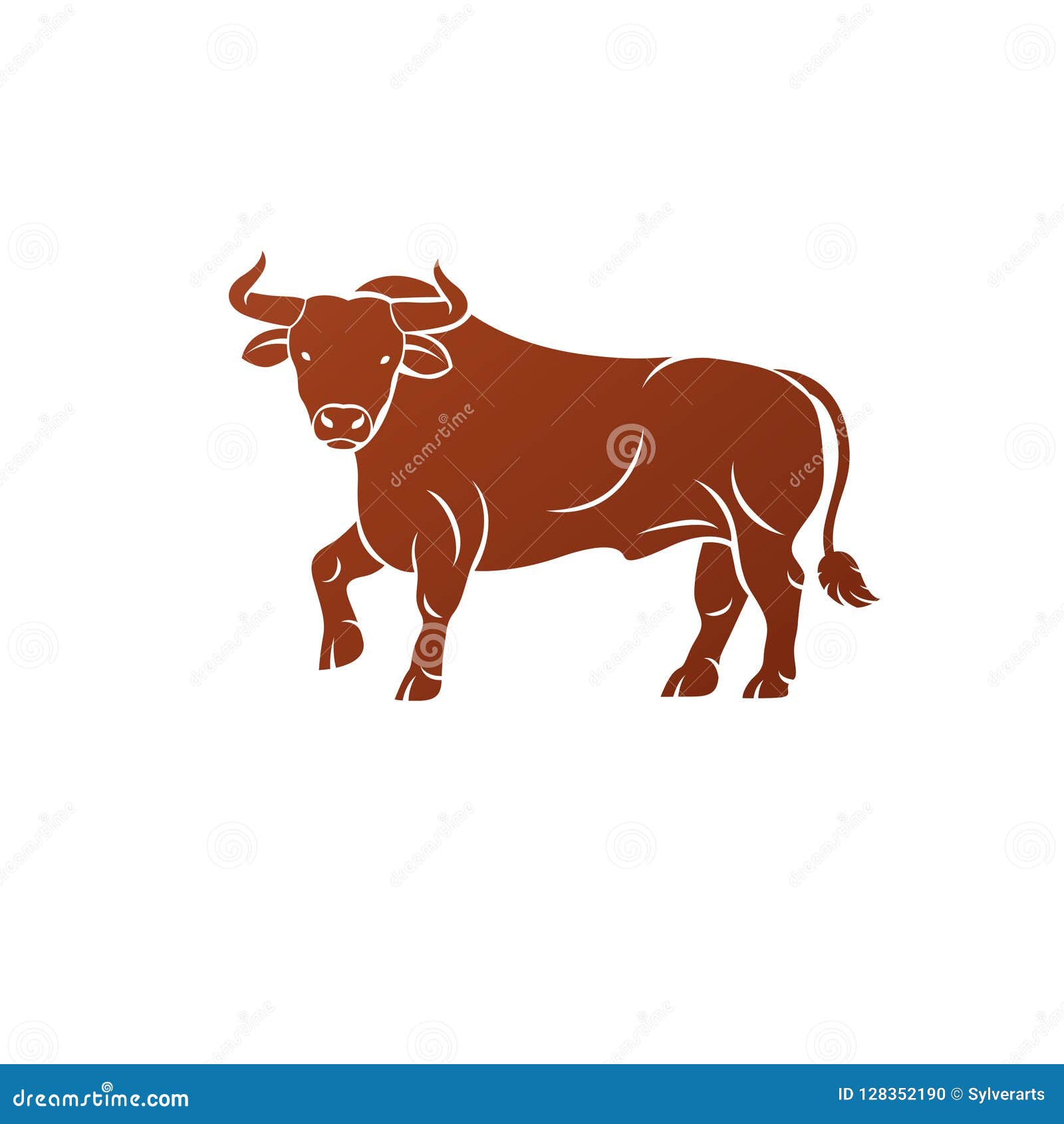 Bull Ancient Emblem Animal Element. Heraldic Vector Design Element ...