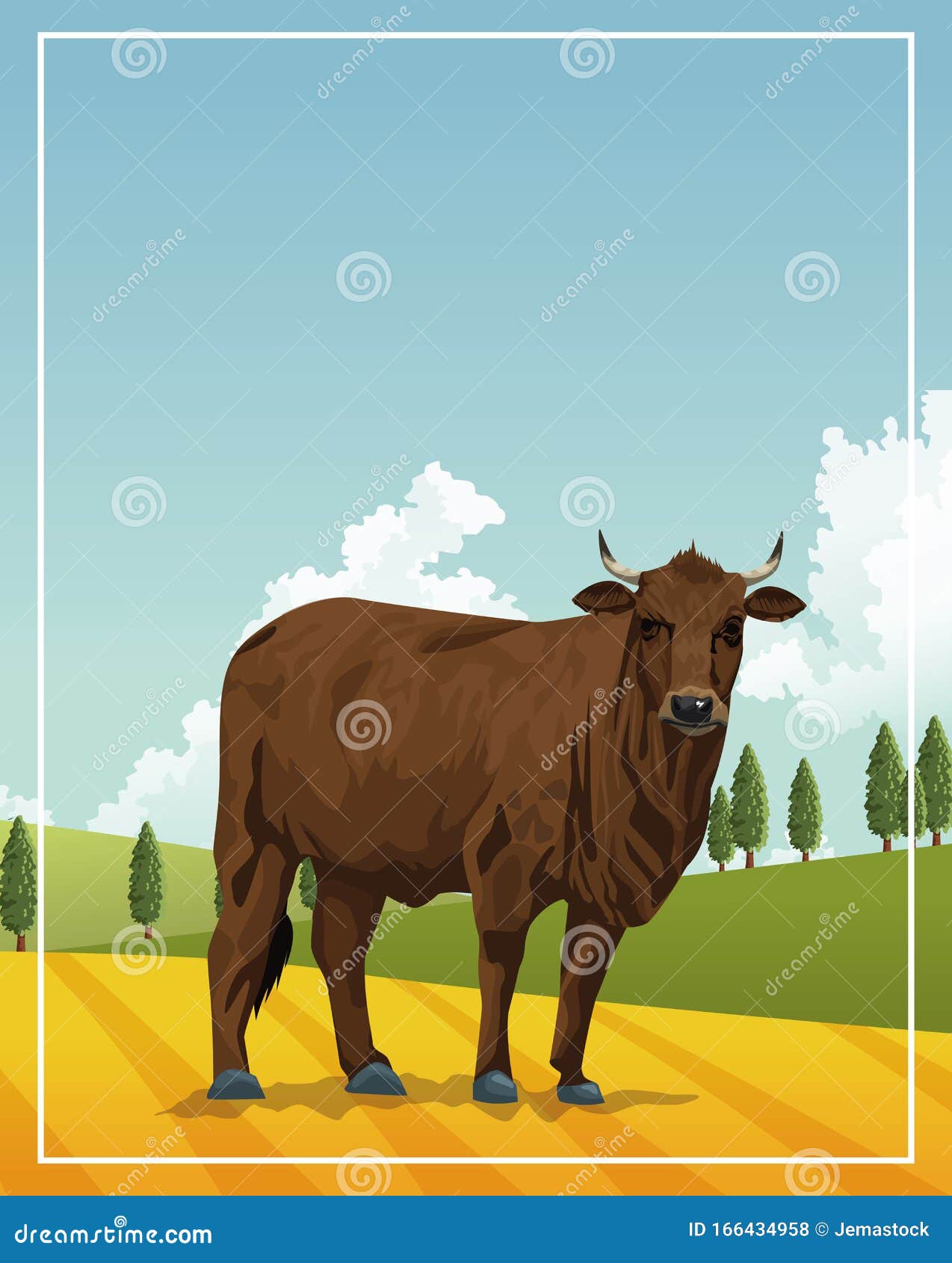 Bull Animal Farm. Stages Of Beefs Growth Set. Breeding Beef Production ...