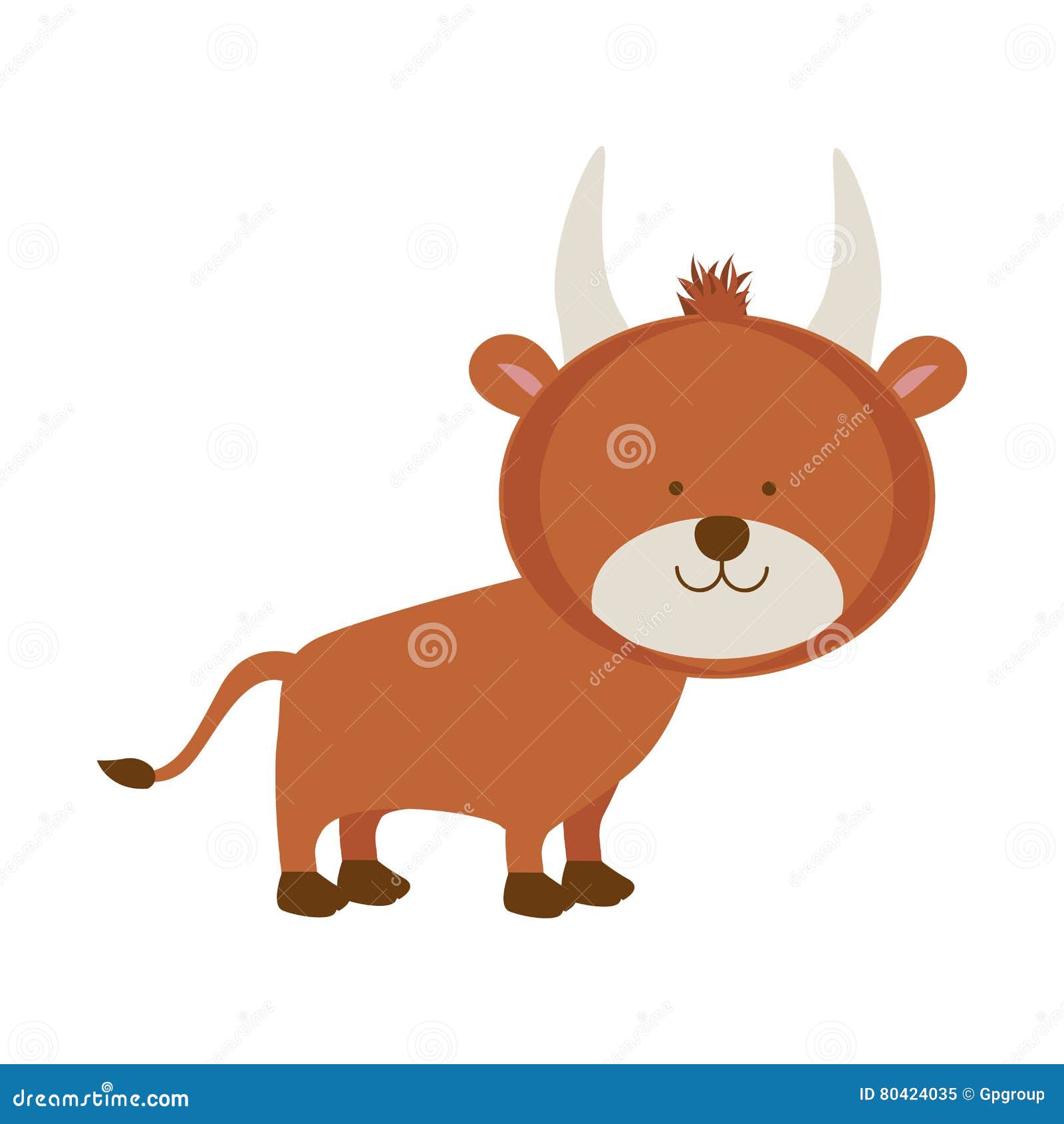 Bull animal icon image stock vector. Illustration of nature - 80424035
