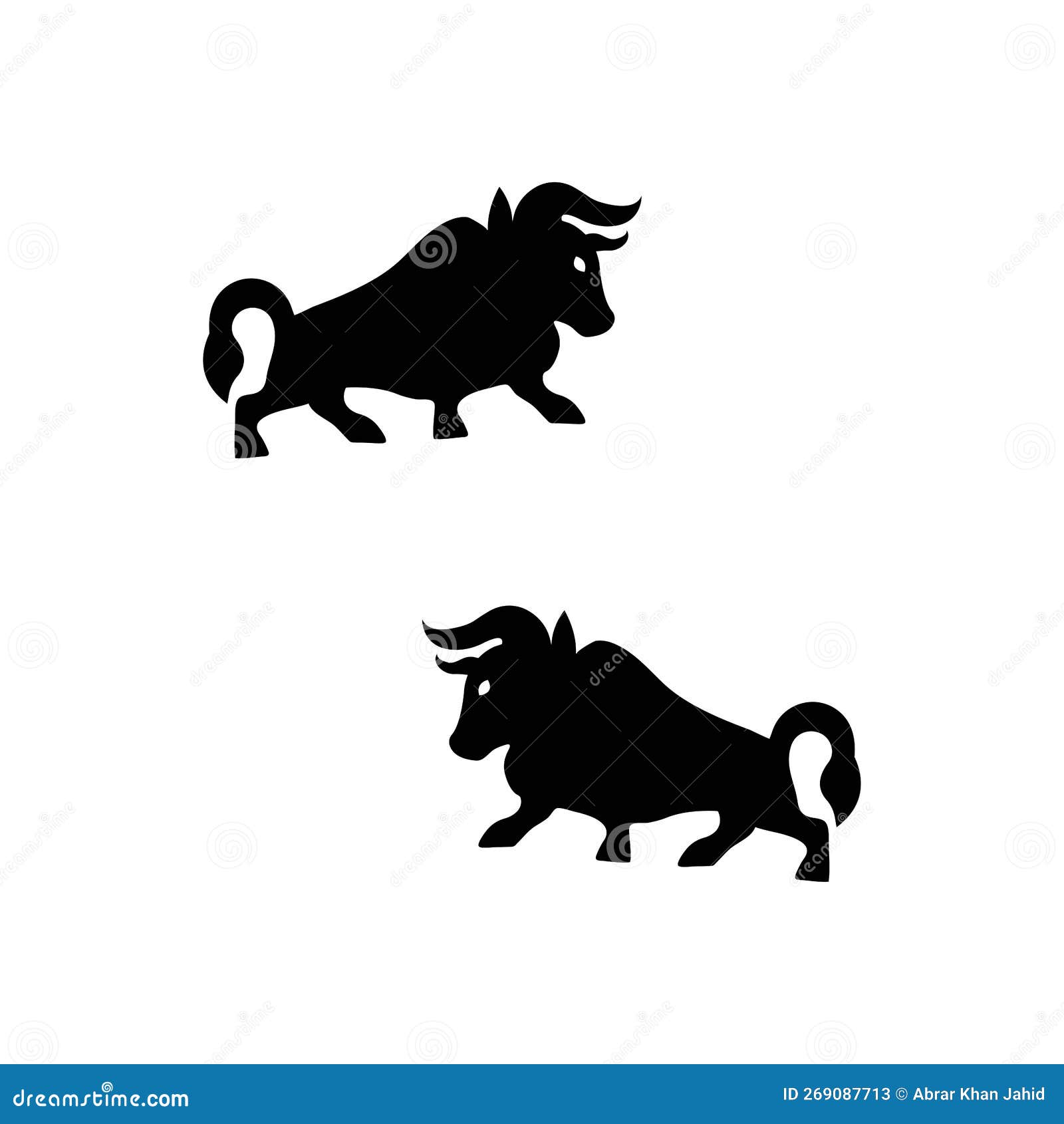 Bull Animal Vector Logo Design Stock Vector - Illustration of head ...
