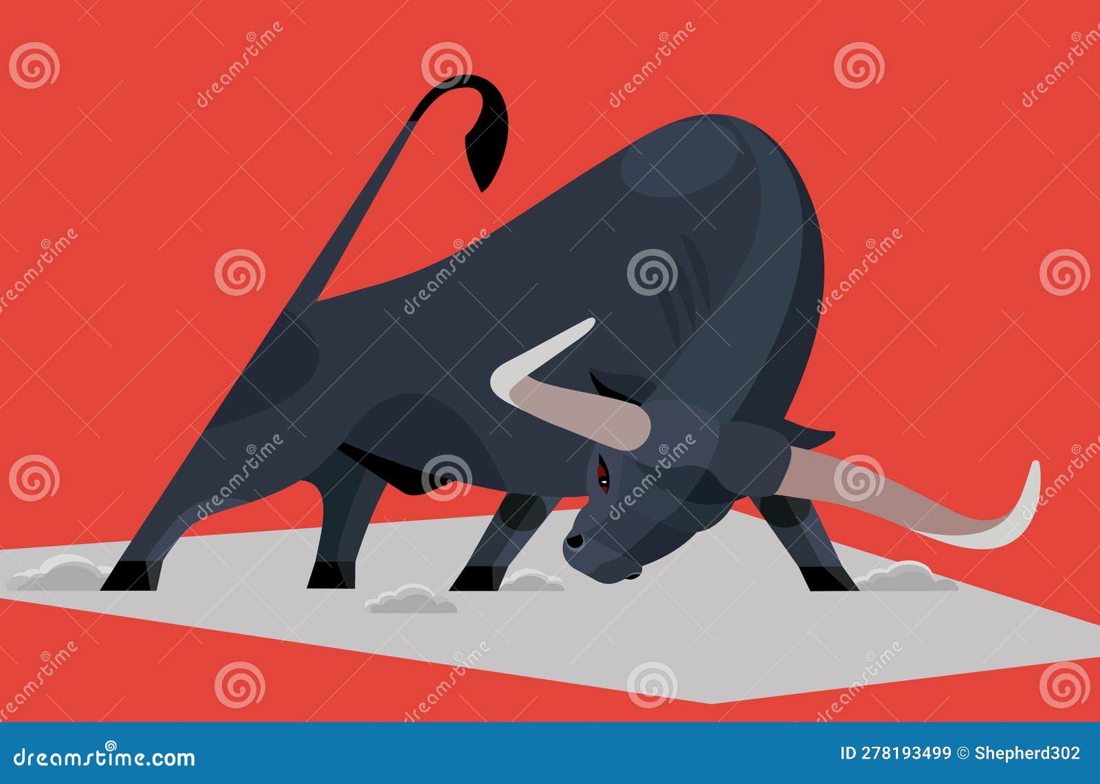 Bull stock vector. Illustration of livestock, bullfighting - 278193499