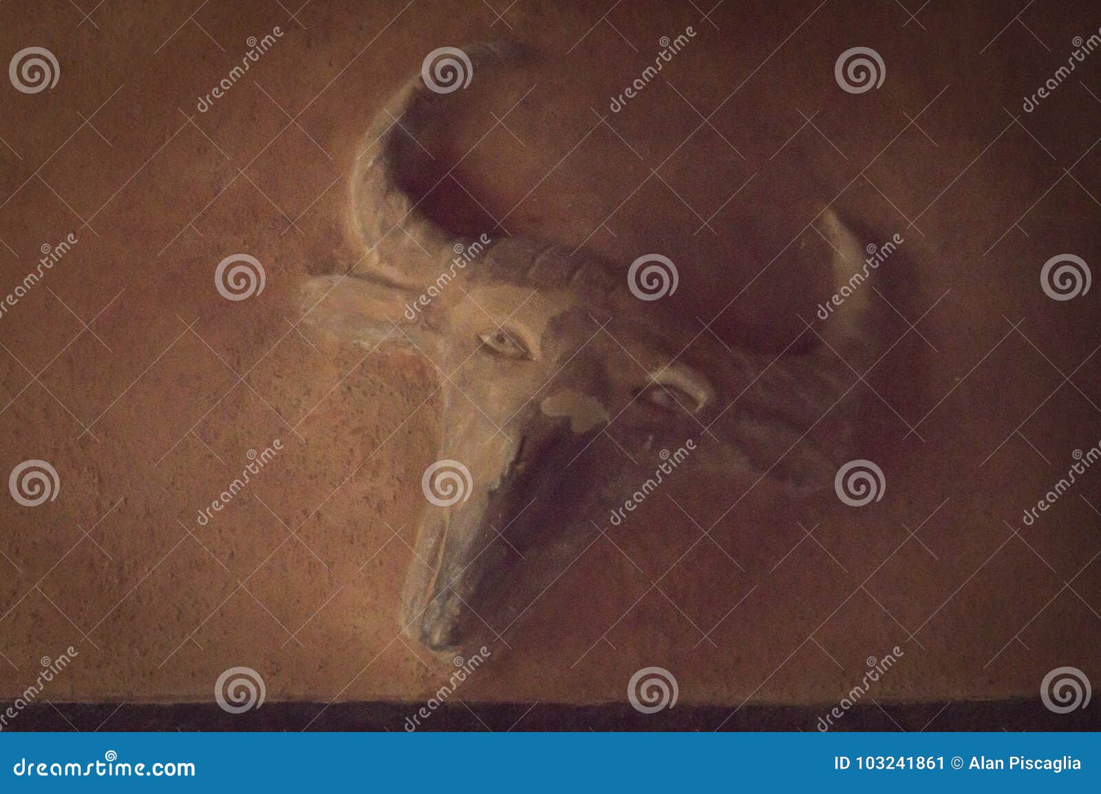 Bull - Bison bas-relief stock image. Image of architecture - 103241861