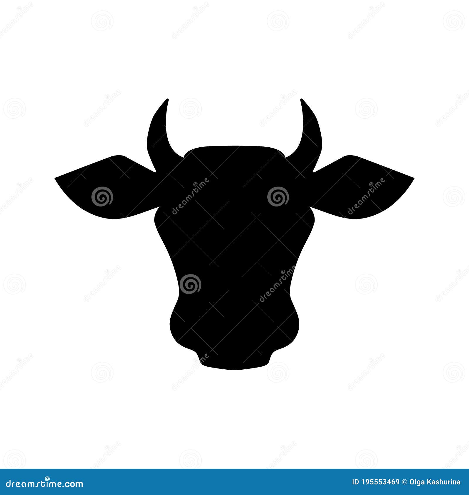 Bull Bison Icon Vector Illustration Isolated on White Background. Stock ...