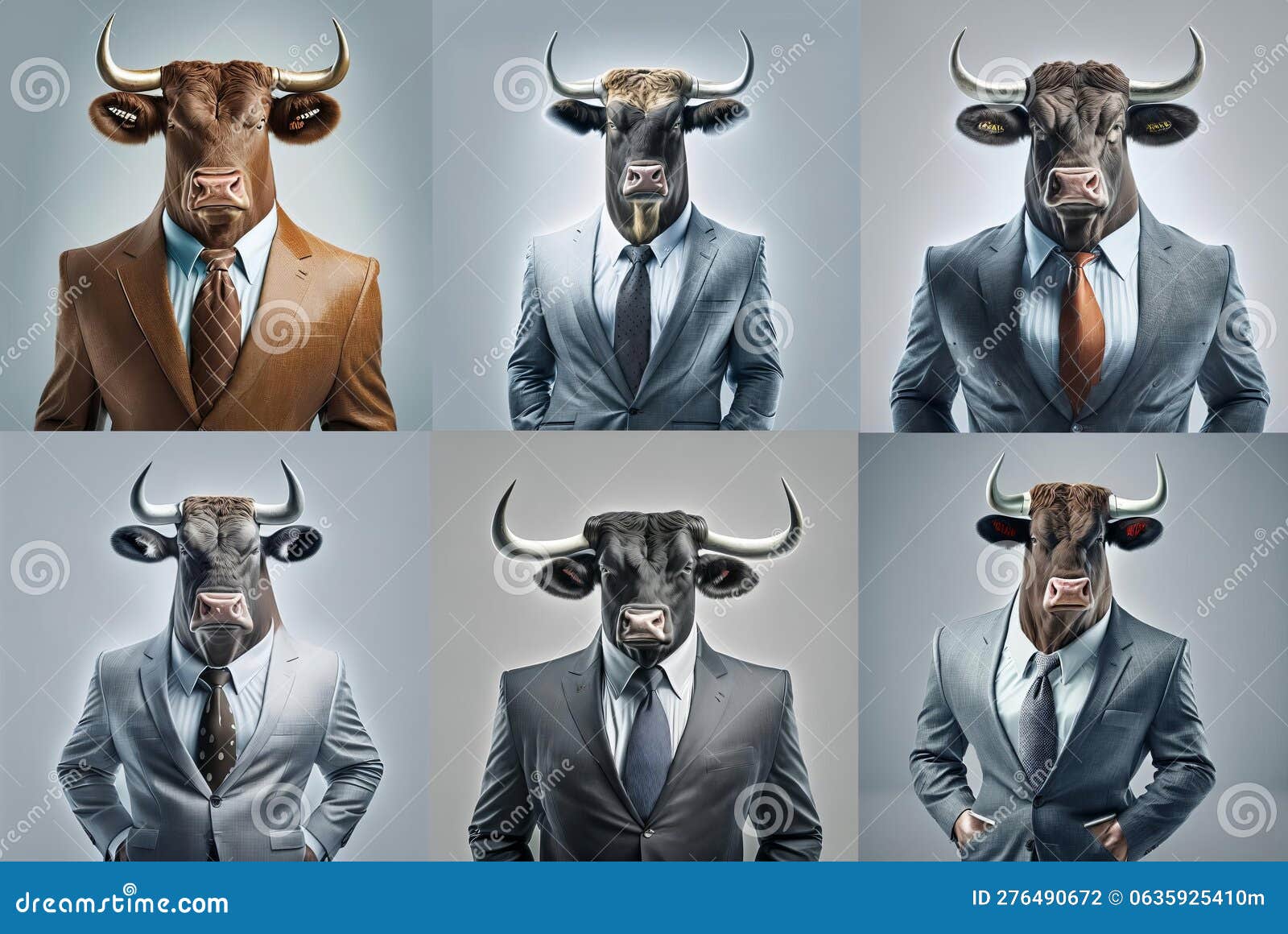 Bull boss in office suits. stock illustration. Illustration of bull ...