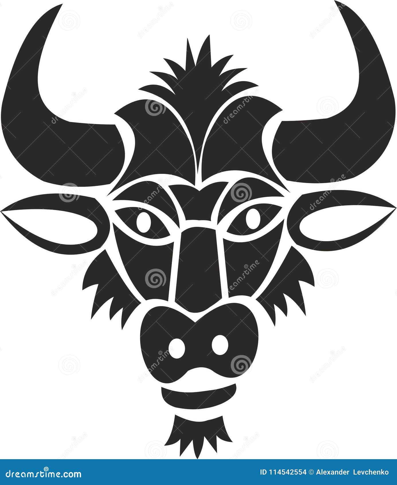 Bull or buffalo symbol stock vector. Illustration of advertising ...