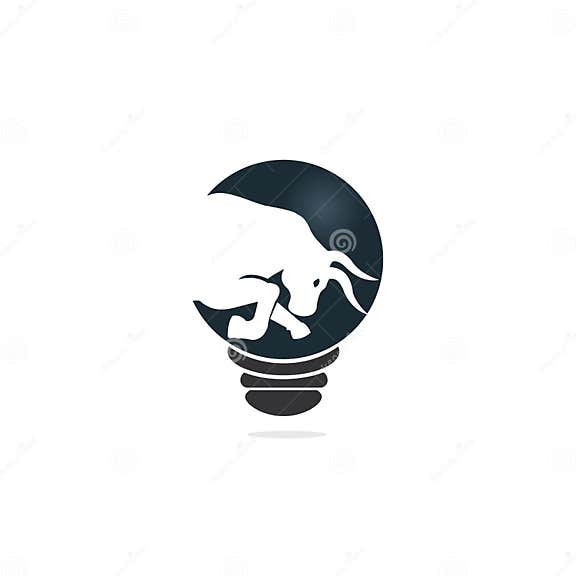 Smart Bull Vector Logo Design. Stock Vector - Illustration of ...