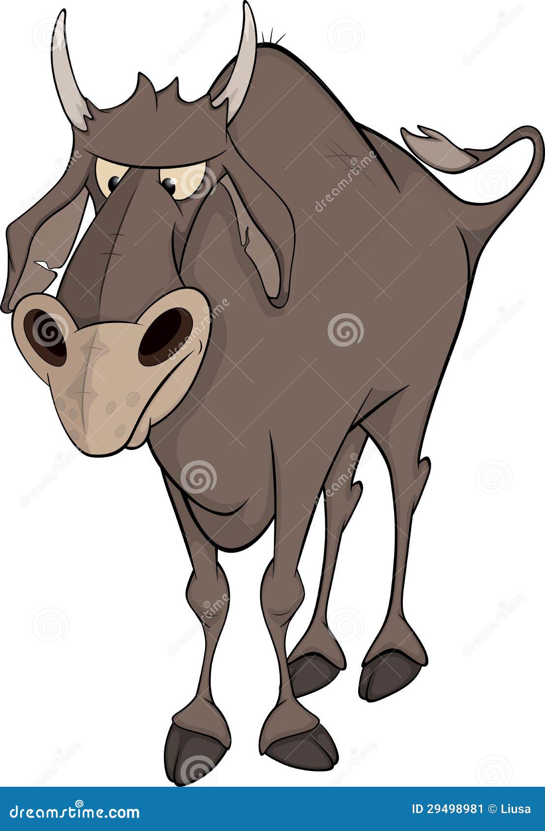 Bull. Cartoon stock vector. Illustration of beard, farm - 29498981