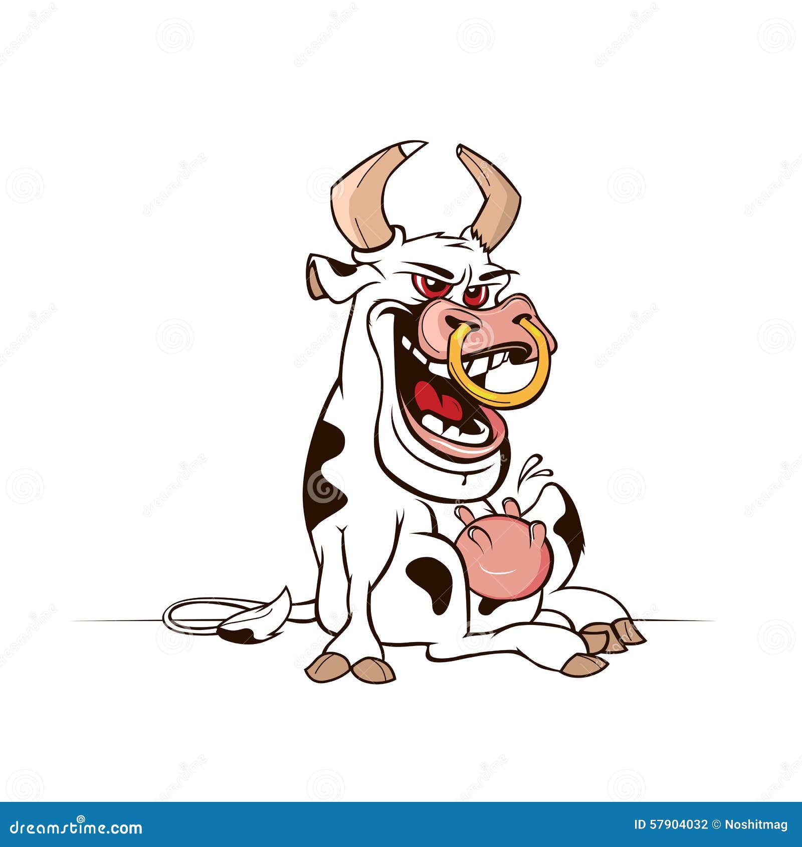 Bull Cartoon Character stock vector. Illustration of joke - 57904032