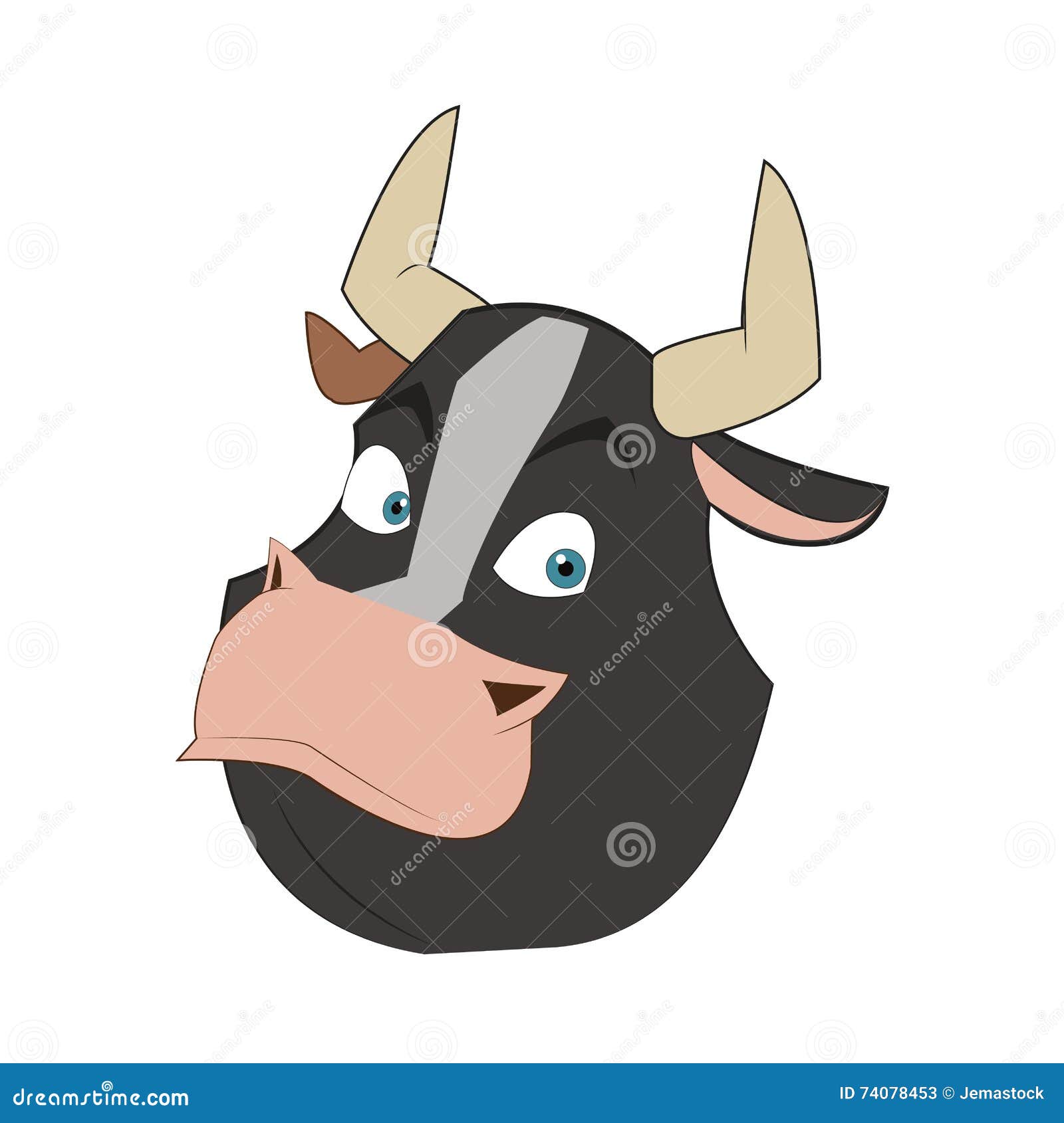 Bull cartoon icon stock illustration. Illustration of hooves - 74078453