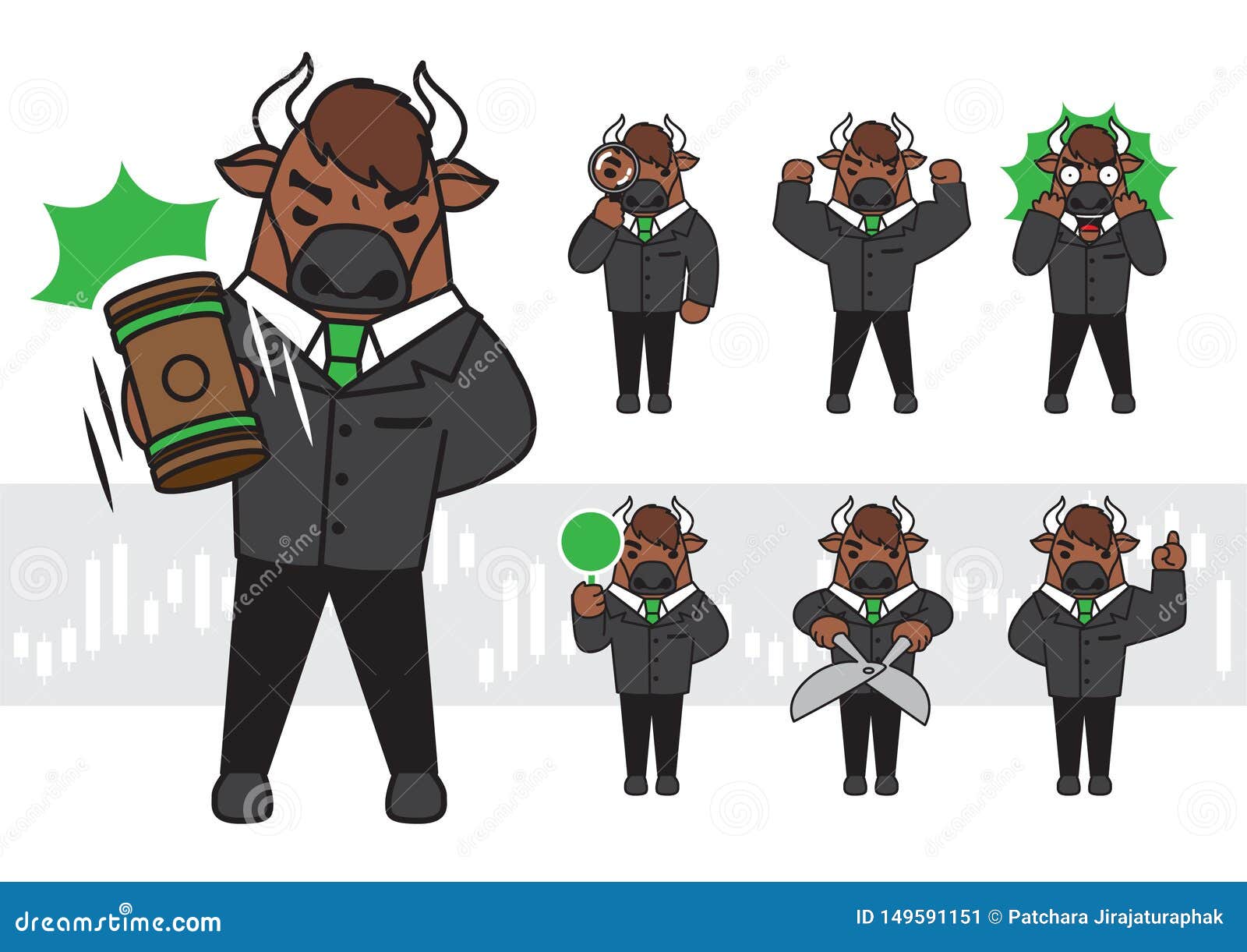 Bull Character Design.stock Concept Stock Vector - Illustration of ...