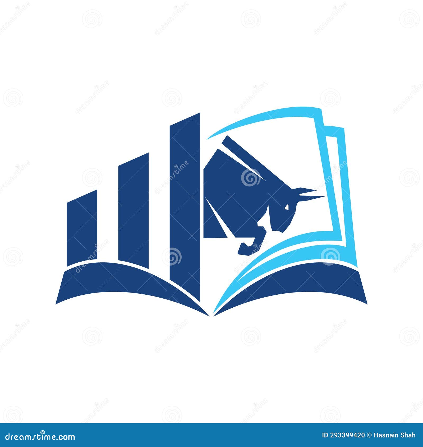 Chart Book Logo Template Stock Vector. Book Analytics Logo Design Icon ...