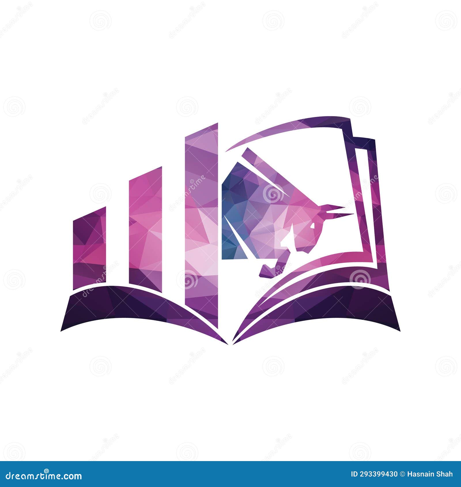 Bull and Chart Book Logo Concept Stock Vector - Illustration of bull ...