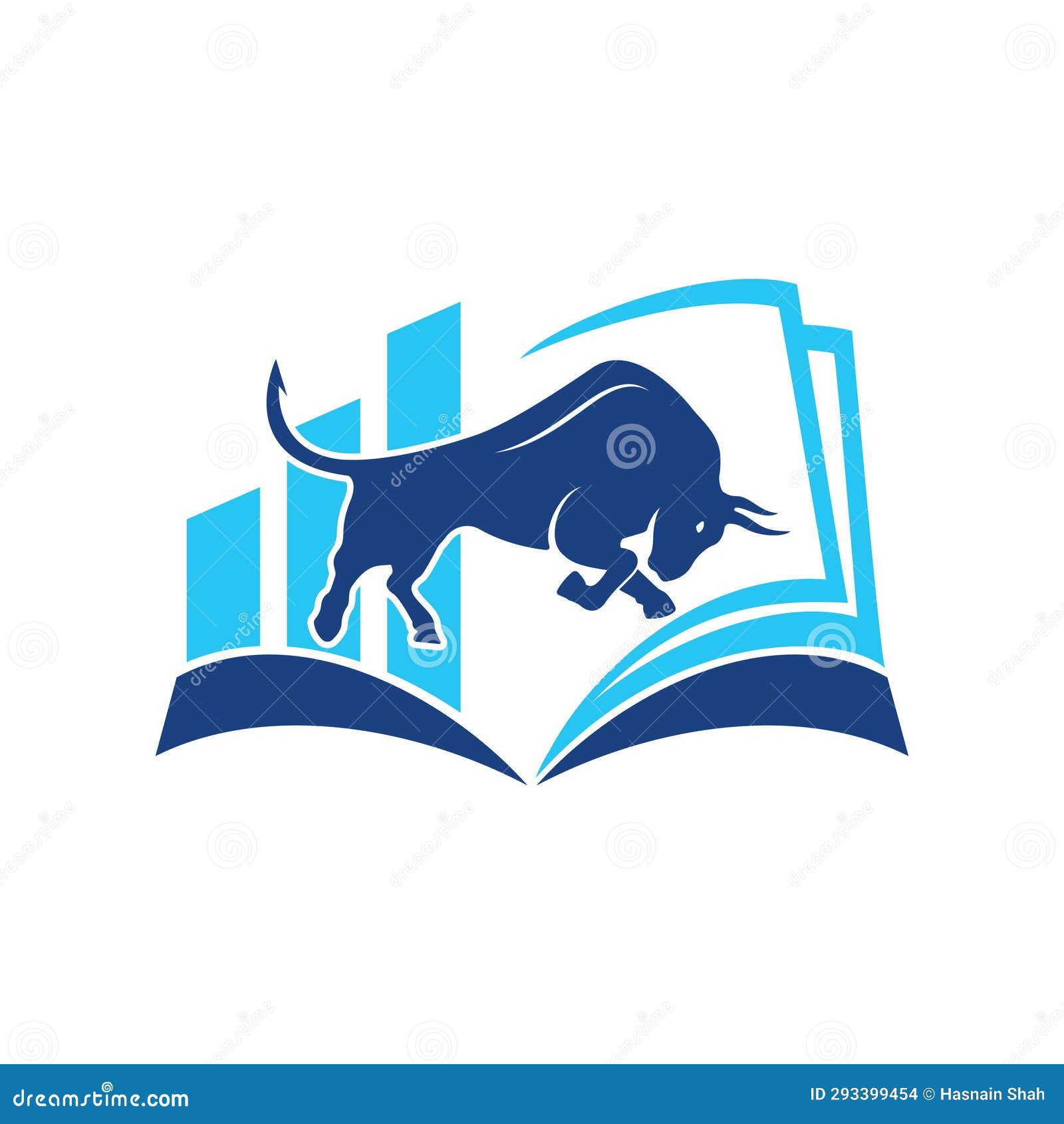 Chart Book Logo Template Stock Vector. Book Analytics Logo Design Icon ...