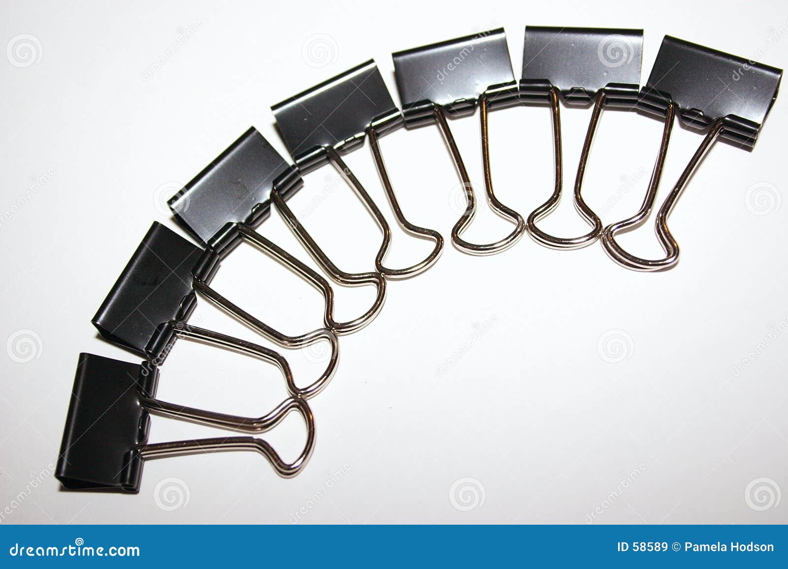 Bull clips stock image. Image of silver, binder, paper, stationary - 58589