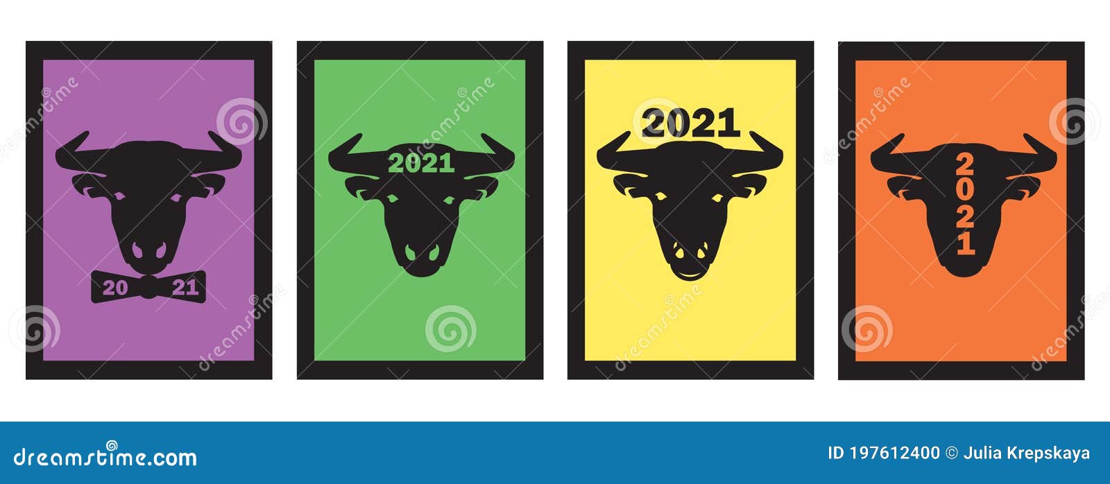 Bull Frame. Business And Finance Symbol Cartoon Vector | CartoonDealer ...