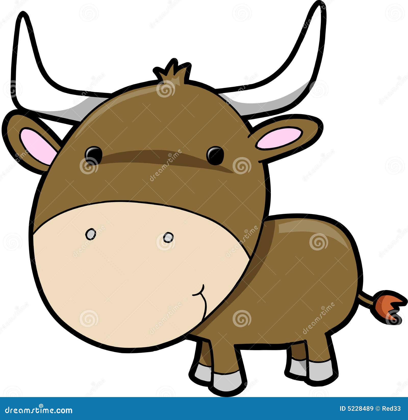 Bull cow cattle Vector stock vector. Illustration of beef - 5228489