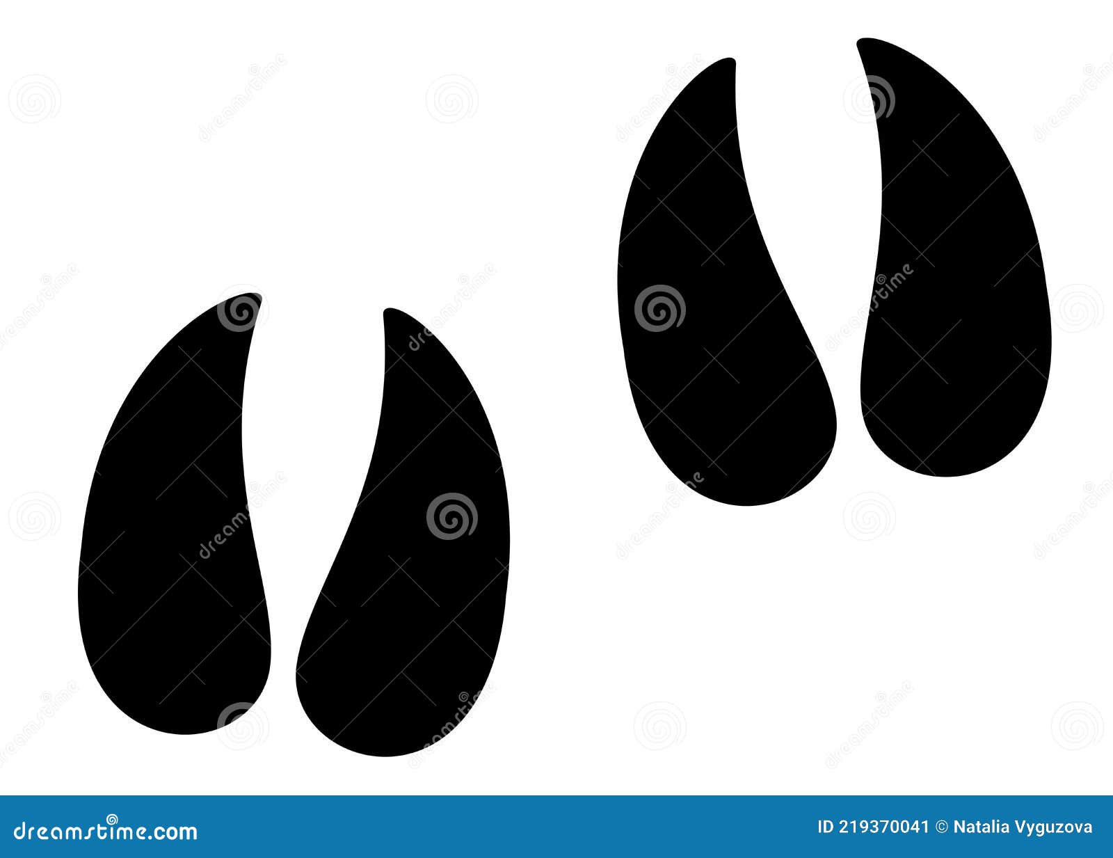 The Bull and Cow Footprint is Large. Stock Vector - Illustration of ...