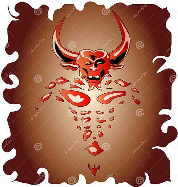 Bull Demon stock vector. Illustration of match, dark, exercise - 3096999