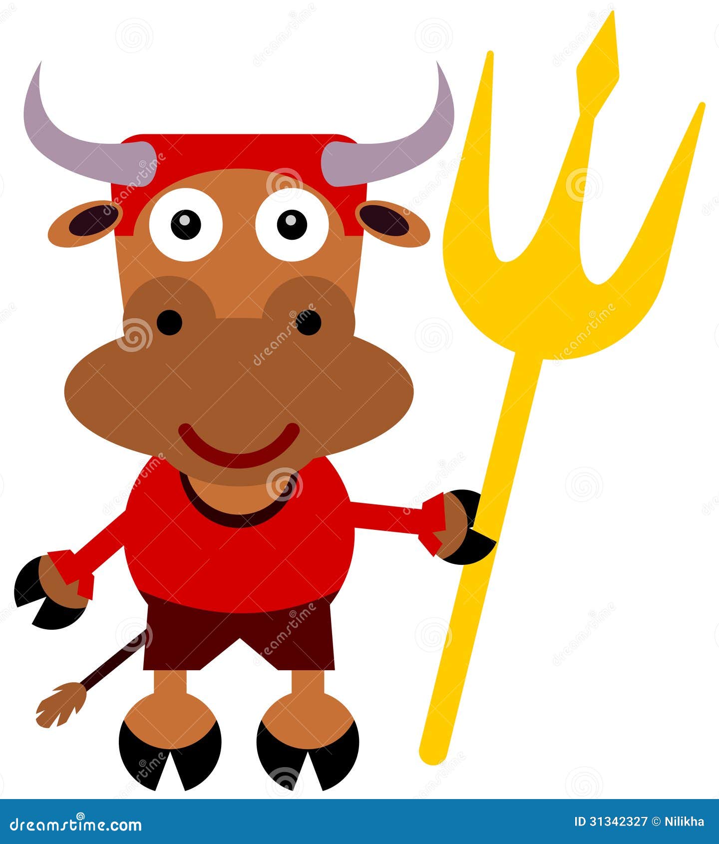 Bull Devil stock illustration. Illustration of trick - 31342327