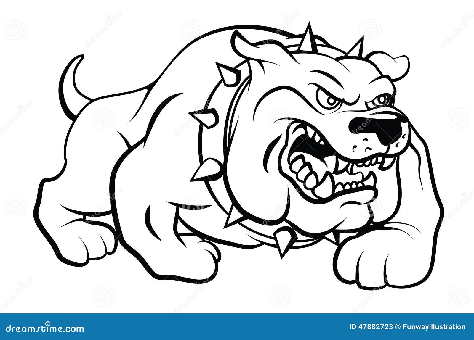 Bull Dog Vector Illustration Stock Vector - Illustration of isolated ...