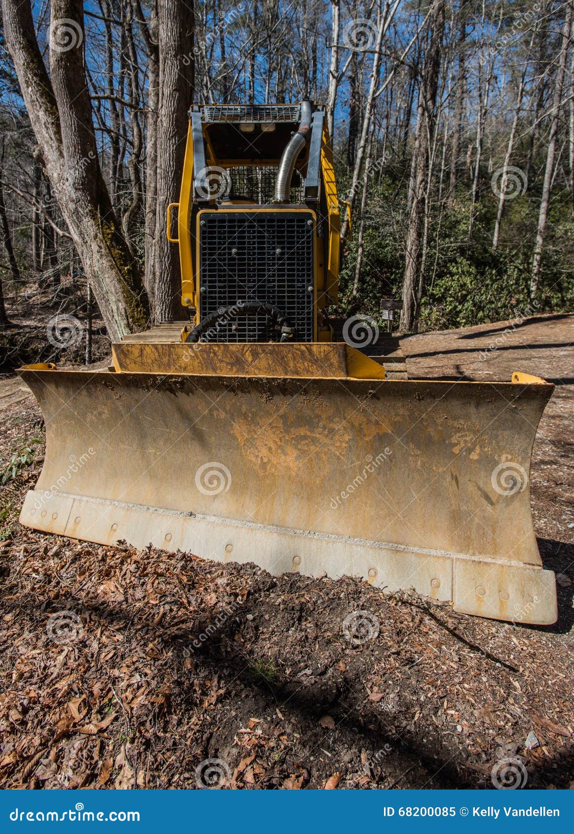 Bull Dozer from Front stock image. Image of planer, machinery - 68200085