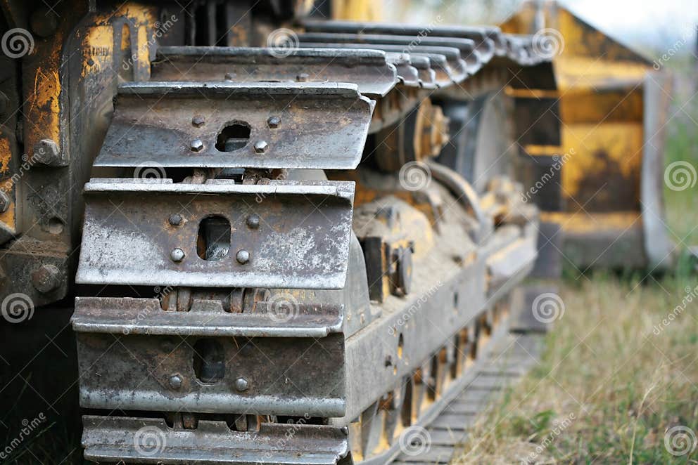 Bull dozer tracks stock photo. Image of isolated, shovel - 10689486