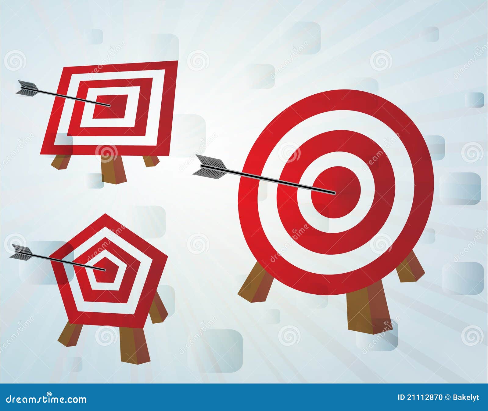 Bull eye set stock vector. Illustration of feather, concept - 21112870