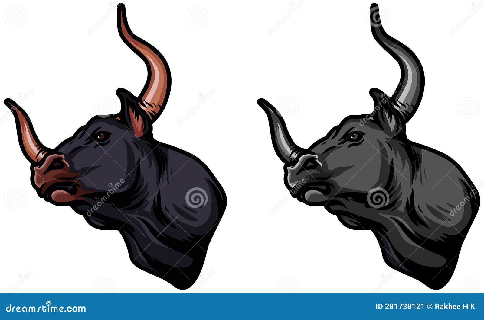 Bull Face Illustration. Wild. Face. Vector Stock Vector - Illustration ...
