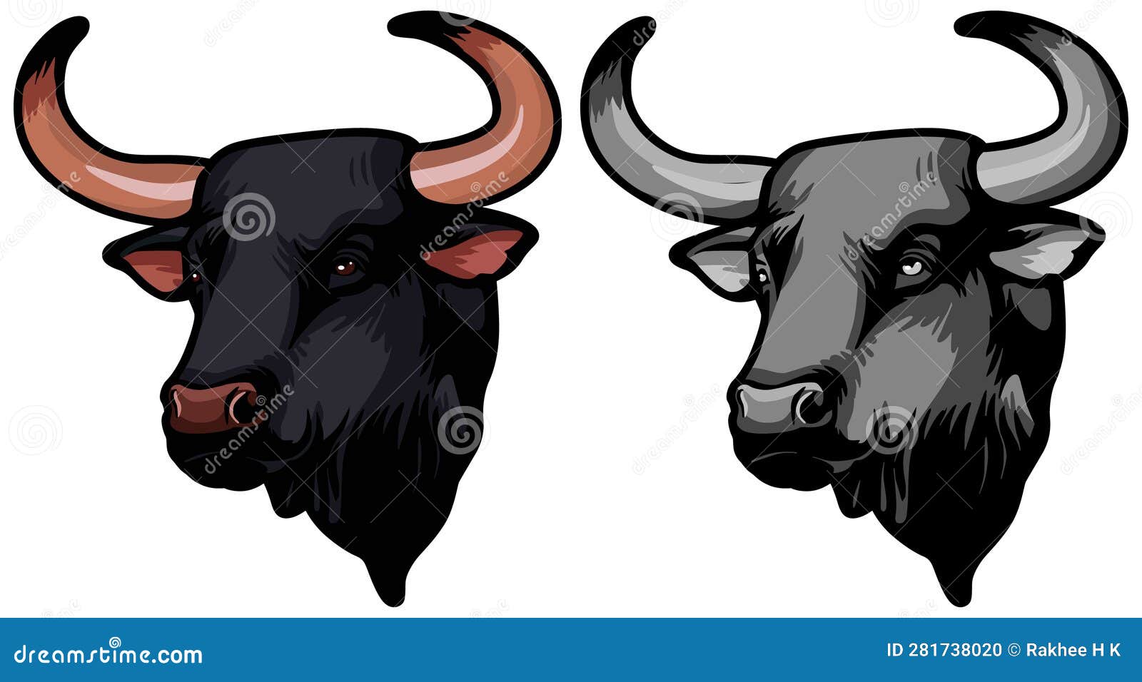 Bull Face Illustration. Wild. Face. Vector Stock Vector - Illustration ...