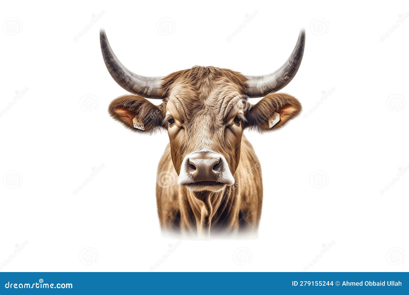 Bull Face Shot Isolated on a Transparent Background, Generative Ai ...
