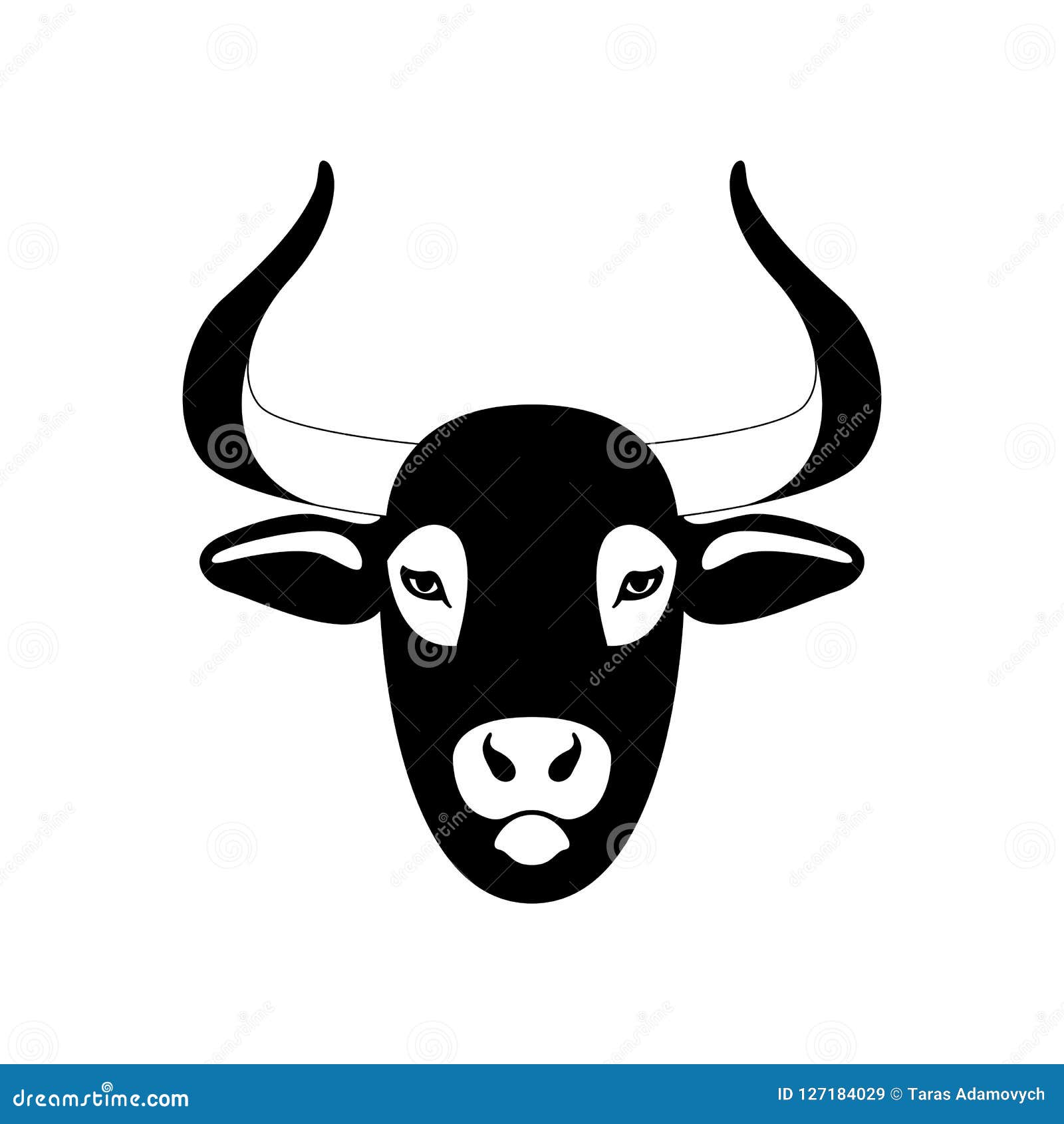Bull Face Vector Illustration Flat Style Front Stock Vector ... Bull Face Vector Illustration Flat Style Front Stock Vector ...