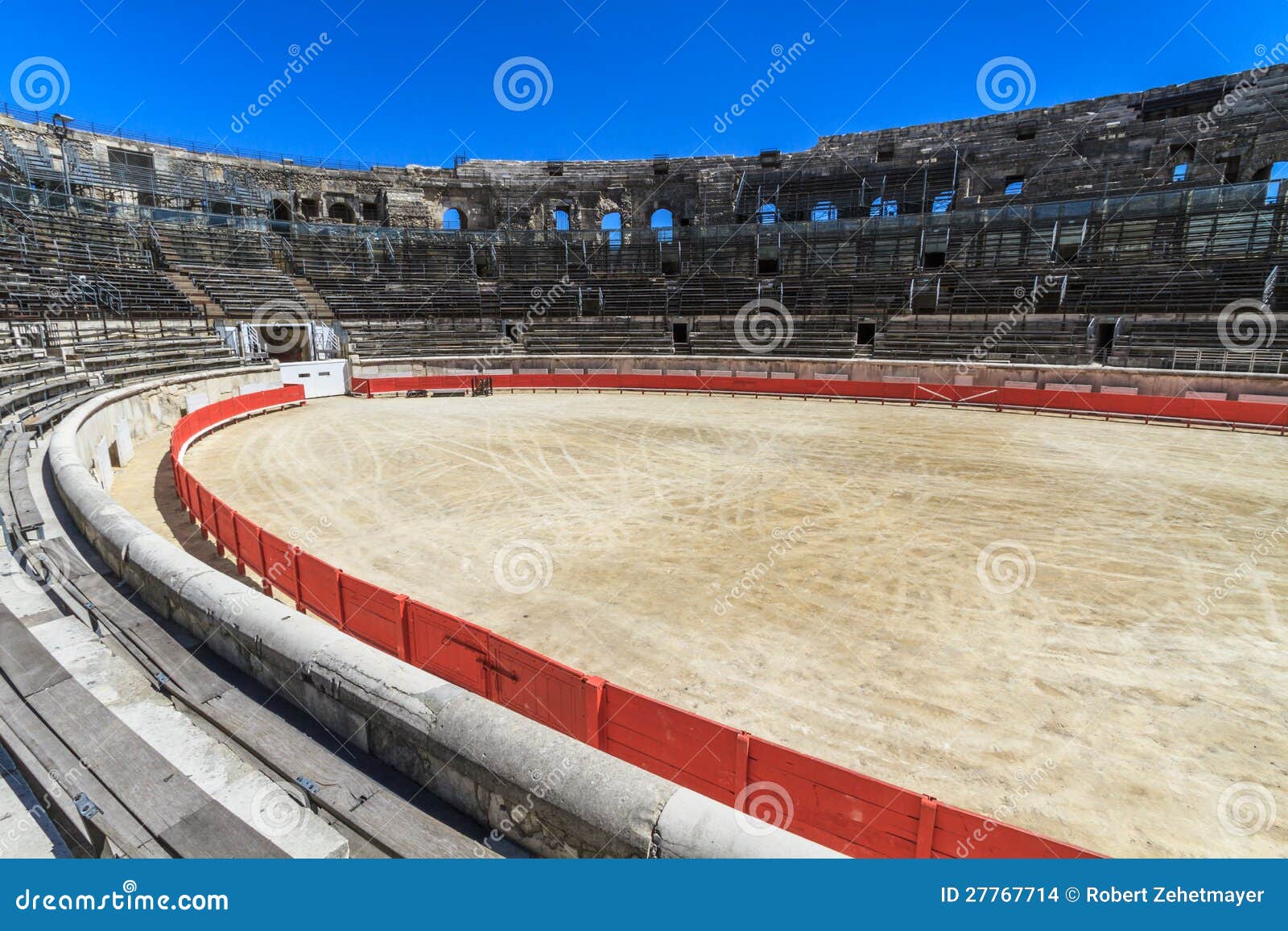 Bull Fighting Arena Nimes stock photo. Image of fighting - 27767714