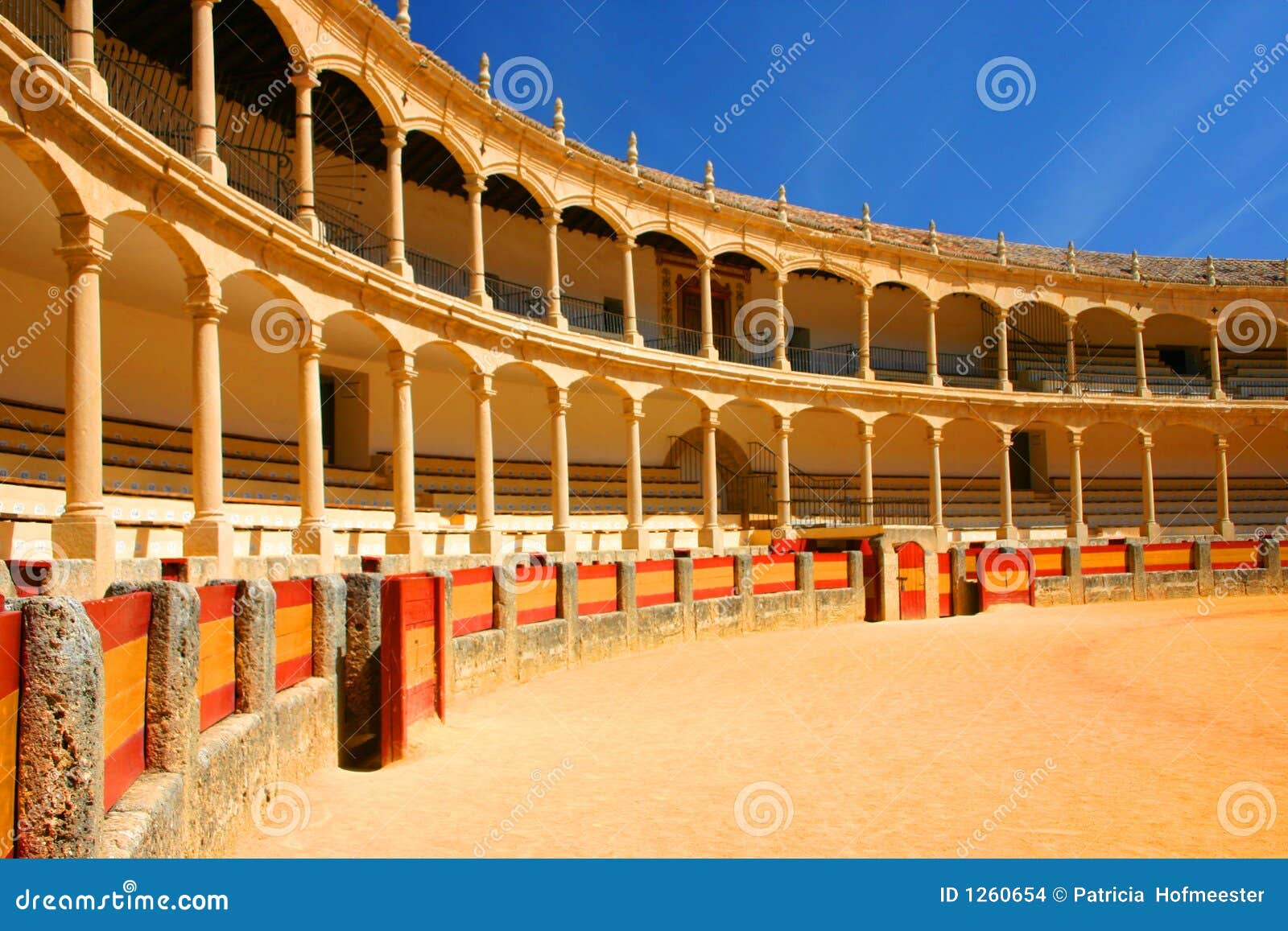 Bull fighting arena ronda stock photo. Image of torture - 1260654